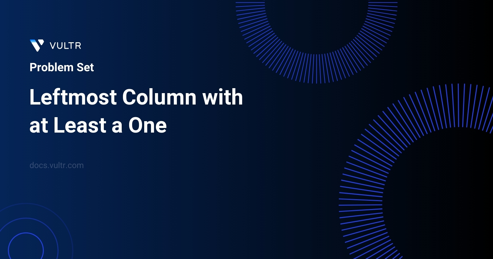 1428. Leftmost Column with at Least a One - Solutions and Explanation | Vultr Docs